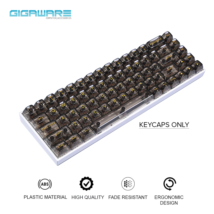 Gigaware 130 Keys Crystal Clear Translucent Transparent MDA High ...