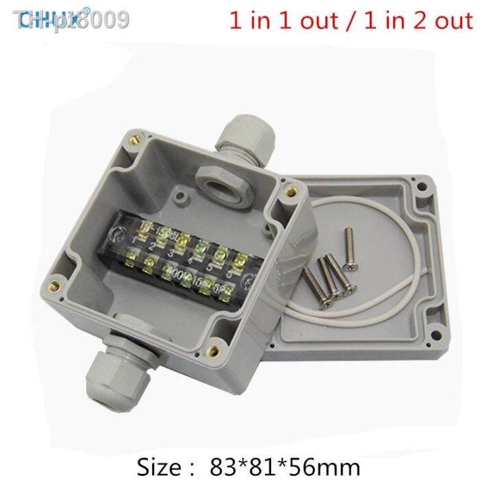 Waterproof Electrical Outdoor Junction Box with terminal 83x81x56mm ...