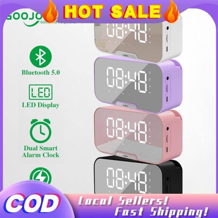【COD/READY】 Alarm Clock Speaker Rechargeable with Radio | Lazada PH