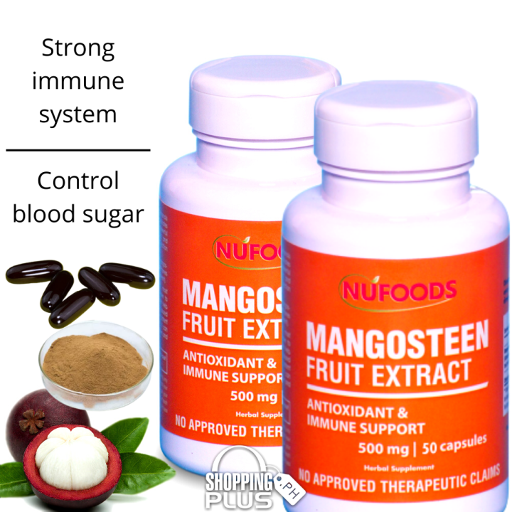 Mangosteen Extract (set of 2) 500mg 50 caps. Nufoods | Lazada PH
