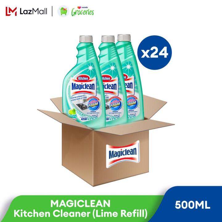 [CARTON] Magiclean Kitchen Cleaner - Lime Refill (500ml) x24 | Lazada