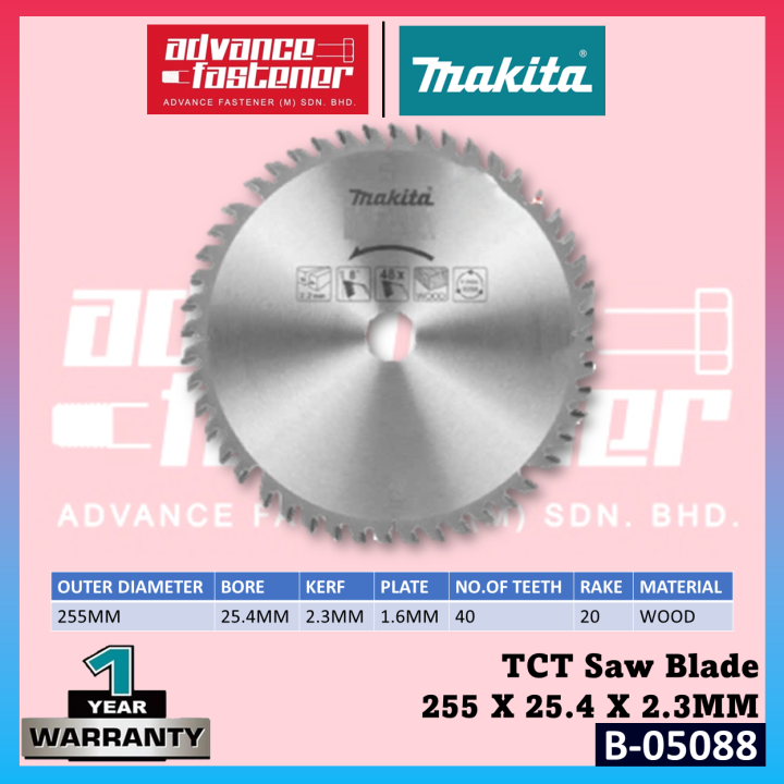 MAKITA B-05088 TCT Saw Blade 255 X 25.4 X 23MM 40T WOOD | Lazada