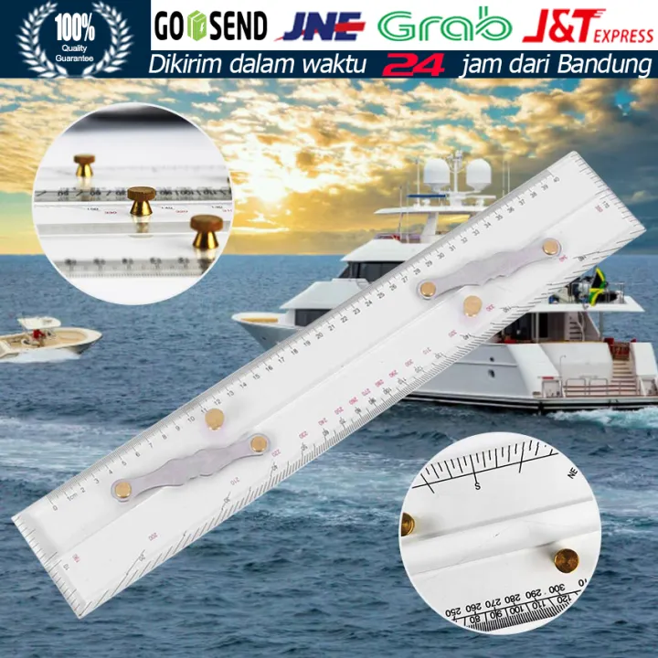 Mistar Jajar Peta ukuran 450mm 600mm Navigation Parallel Ruler Perahu Laut Navigasi Marine ...