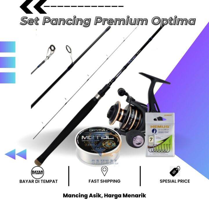 Set Pancing Berkualitas Joran HEMUS CHAMPION Fuji Ring 150CM | Lazada ...