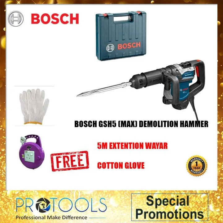 BOSCH GSH5 1100W DEMOLITION HAMME - 1 YEAR WARRANTY [ BOSCH CORDED ...