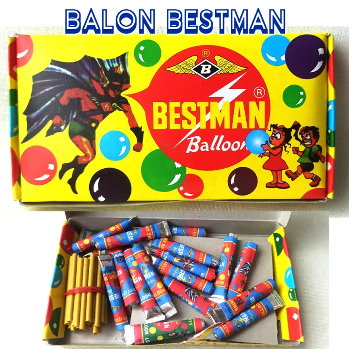 Mainan jadul balon tiup BESTMAN - balon plembungan - mainan tradisional ...