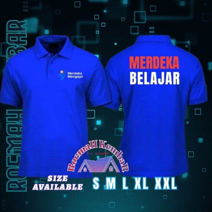 [Roemah KembaR] KAOS POLO MERDEKA BELAJAR / KAOS KERAH MERDEKA MENGAJAR ...