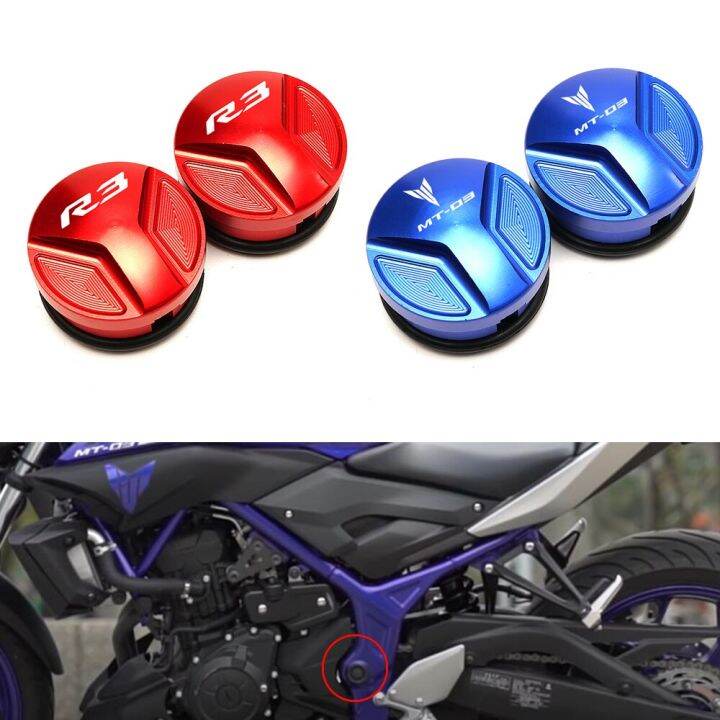 CNC Aluminum Motorcycle Frame Hole Cover Protective Cap For Yamaha yzf ...