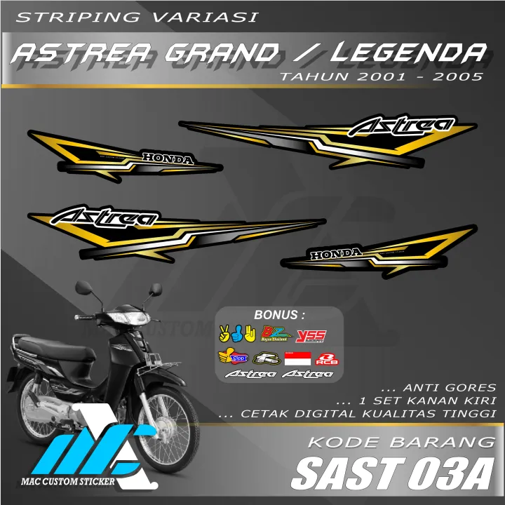 STRIPING VARIASI ASTREA GRAND / LEGENDA - STIKER ASTREA - SAST 03 ...