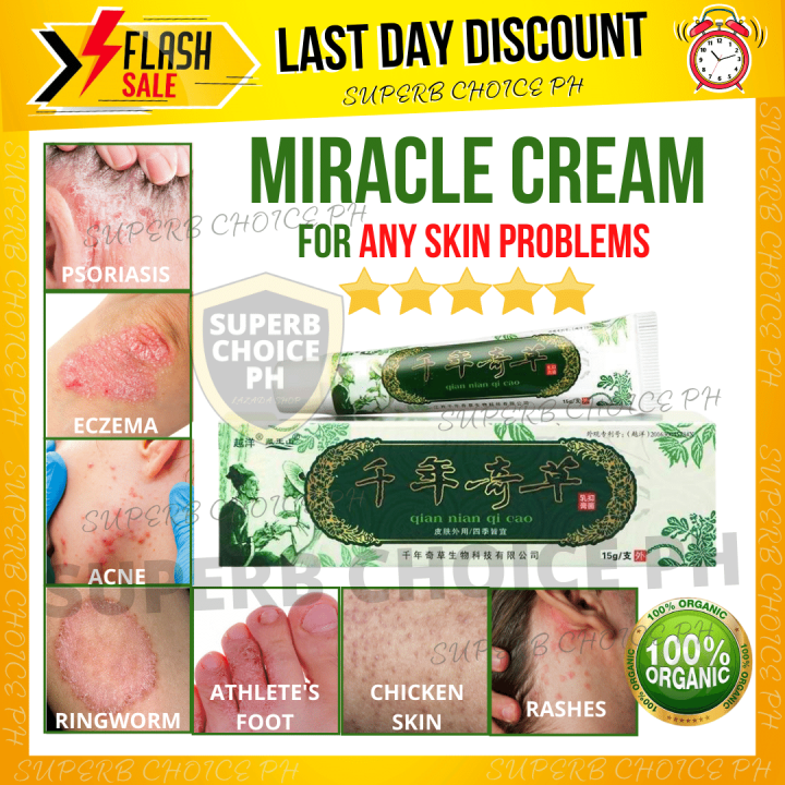 ⭐100% EFFECTIVE MIRACLE Cream Original MlLLENNlUM Psoriasis Eczema ...