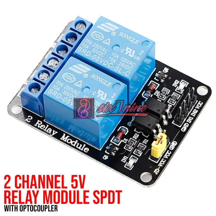 2 Channel 5V Relay Module SPDT with Optocoupler | Lazada PH
