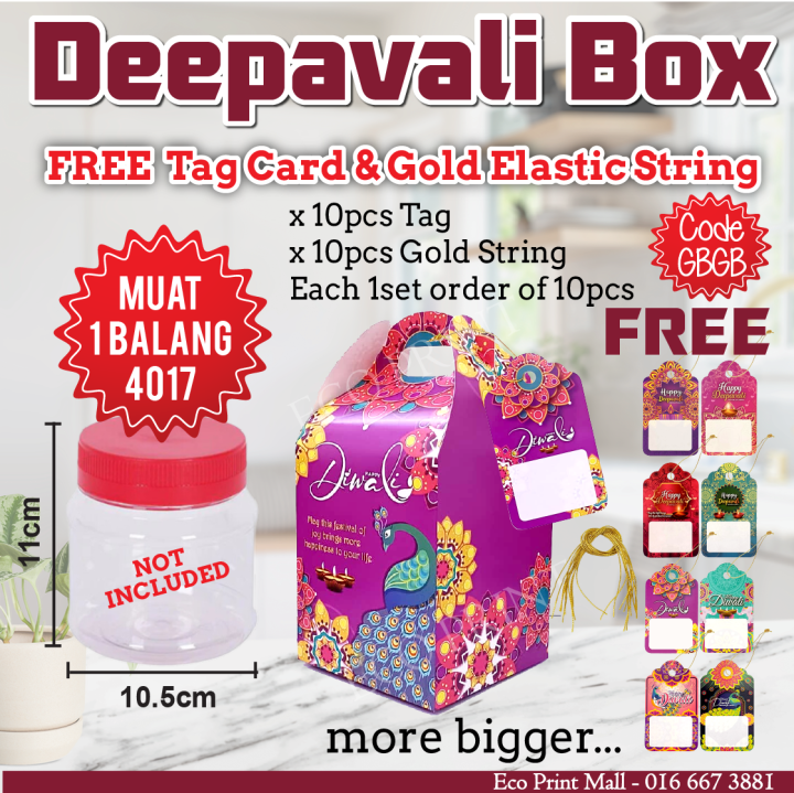 Deepavali gift box / Festival Gable Box / Deepavali Door gift Box ...