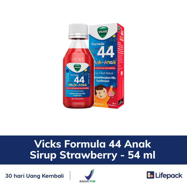 Vicks Formula 44 Anak Sirup Strawberry - 54 ml - LIFEPACK | Lazada ...