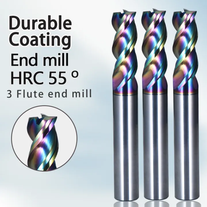 YI CHANG ชุดดอกกัดอะลูมิเนียมคาร์ไบด์ DLC Nano เคลือบ 3 ขลุ่ยอลูมิเนียม ...