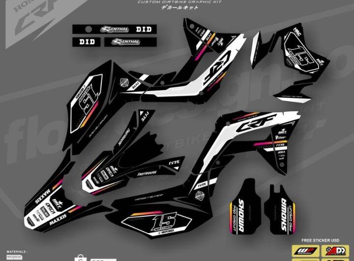 DECAL KEREN CRF 150L BISA CUSTOM NAMA DAN NOMOR | Lazada Indonesia