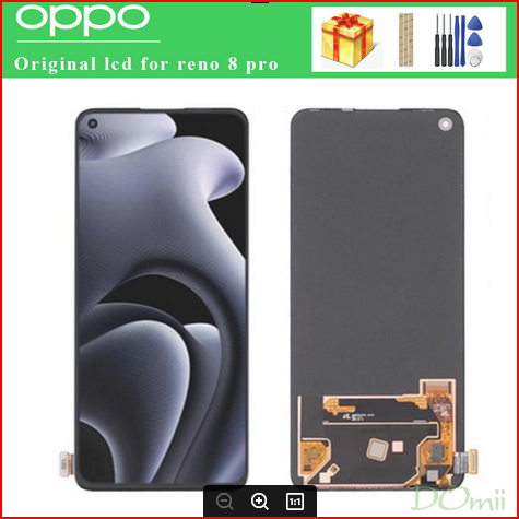 จอแอลซีดี Amoled ของแท้6.7นิ้วสำหรับ OPPO Reno8โปร8pro CPH2357แอลซีดี ...