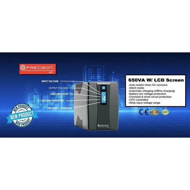 PRECISION 650va UPS with LCD DISPLAY | Lazada PH