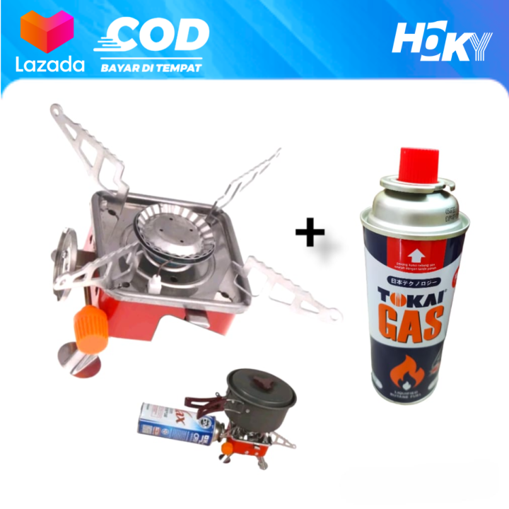 Kompor Camping Gas Kovar Portable Mini Model Kotak + Gas Kaleng ...