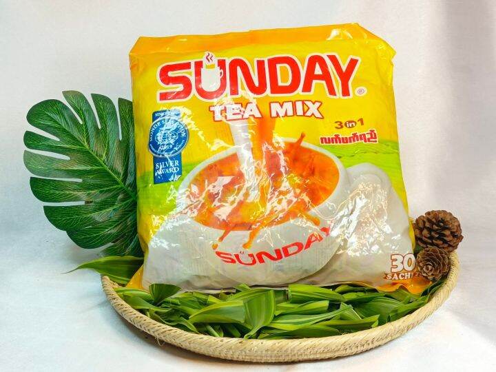 ชานม SUNDAY TEA MIX ซองสีเหลือง หวานหอมละมุนได้รสนมชัด 1 ห่อ มี 30 ซอง ...