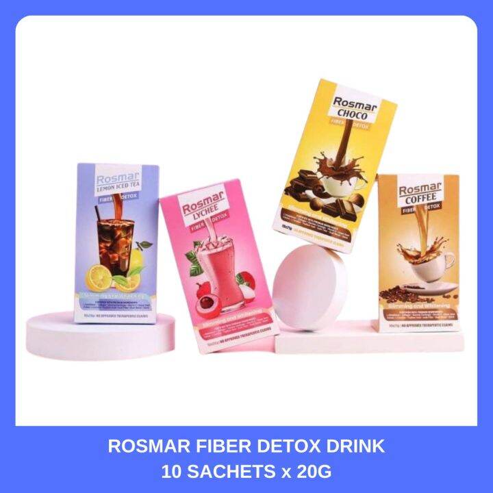 Rosmar Detox Drink Coffee | Chocolate | Lemon Iced Tea | Lychee 10 ...