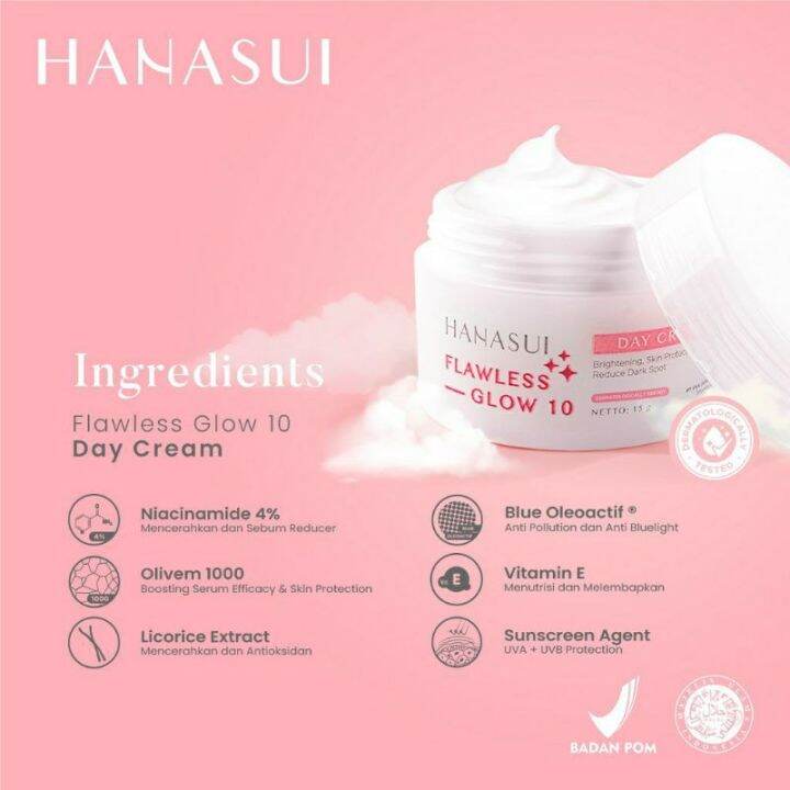 Hanasui Flawless Glow 10 Day Cream 15 Gr | Lazada Indonesia