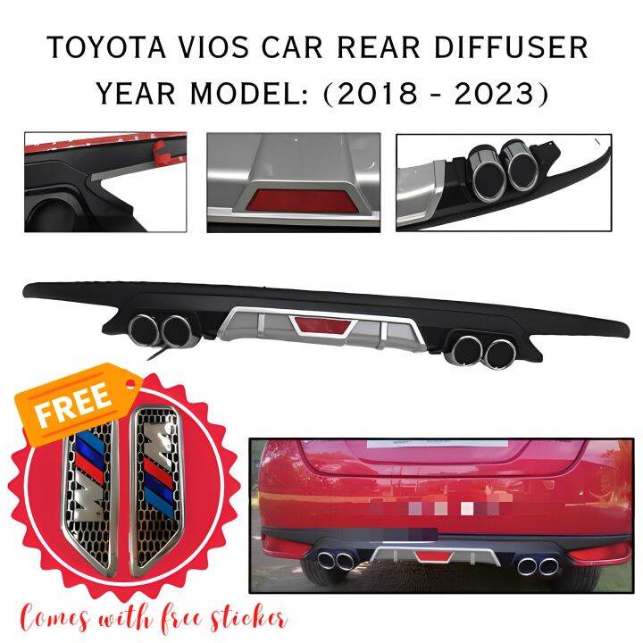 CP 2018 2019 2020 2021 2022 2023 TOYOTA VIOS DIFFUSER (CURVE) Car Rear ...