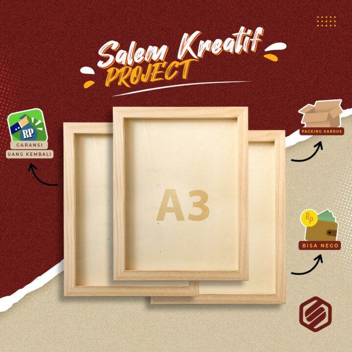 Pigura Kayu A3 / Frame Kayu Jati Belanda Ukuran A3 | Lazada Indonesia