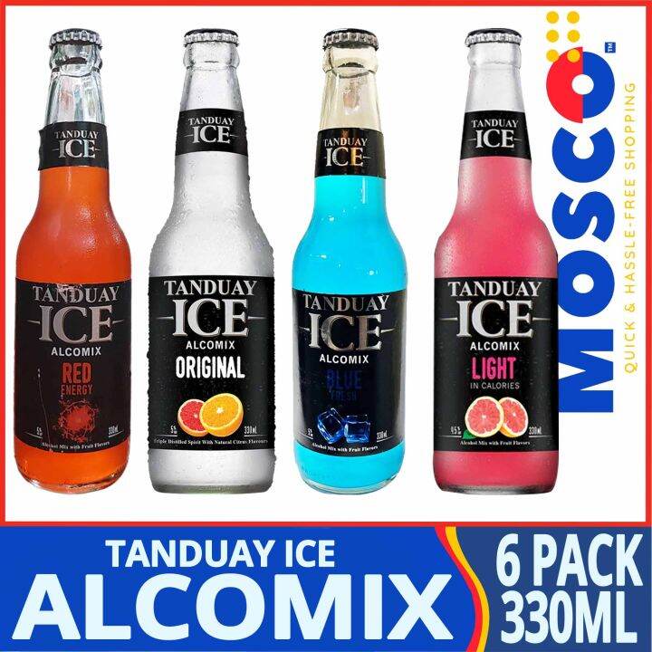 Tanduay Ice Red Energy, Light in Calories, Blue Fresh, Original 330ml ...