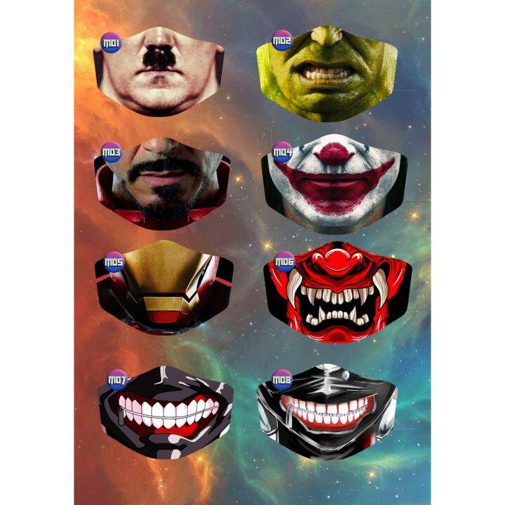 Customized Face Mask Hitler The Hulk Tony Stark Iron Man Joker Venom ...
