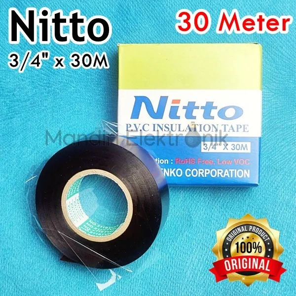 Isolasi Nitto 3/4 inch x 30 m - Isolasi Solatip Lakban Listrik Nitto ...