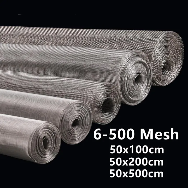 500X50cm 304 Stainless Steel Woven Wire Mesh Filtration Screen Mesh ...