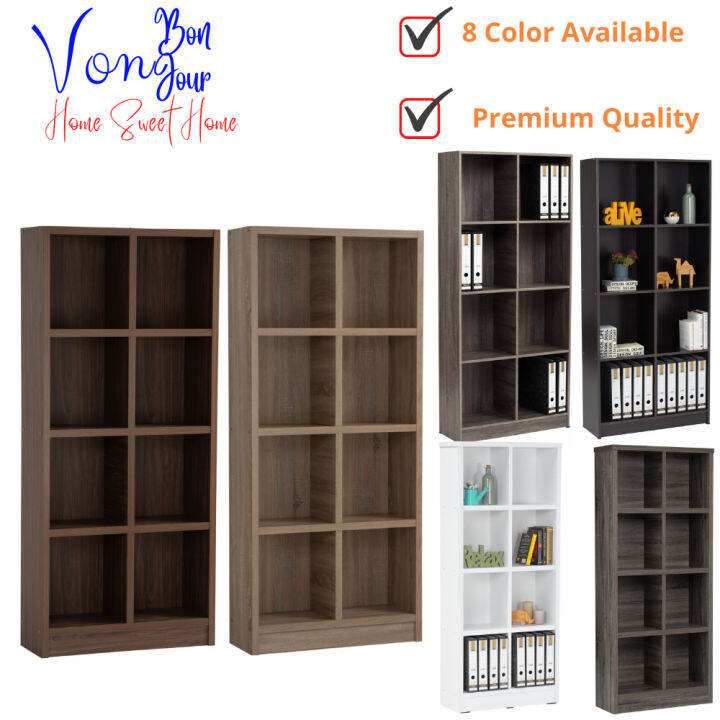 Von Bonjour DIY 书橱/收纳橱 4 tier 8 Column Bookcase Shelf/ 8 kotak Storage ...