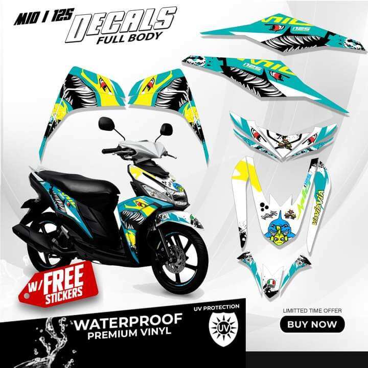 Yamaha Mio i 125 / 125s Decals High-Quality Waterproof Sticker | Lazada PH