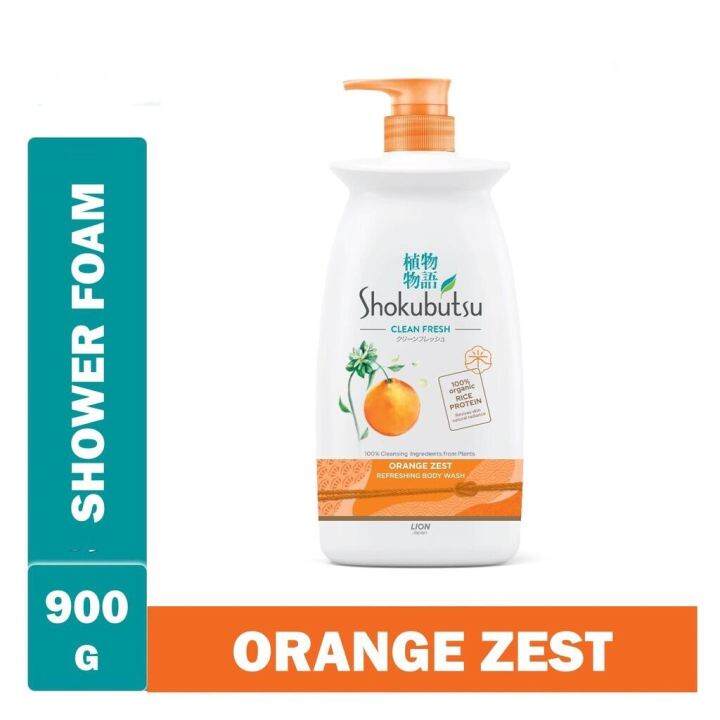 Shokubutsu Clean Fresh Orange Zest Refreshing Body Wash Bottle 900g | Lazada