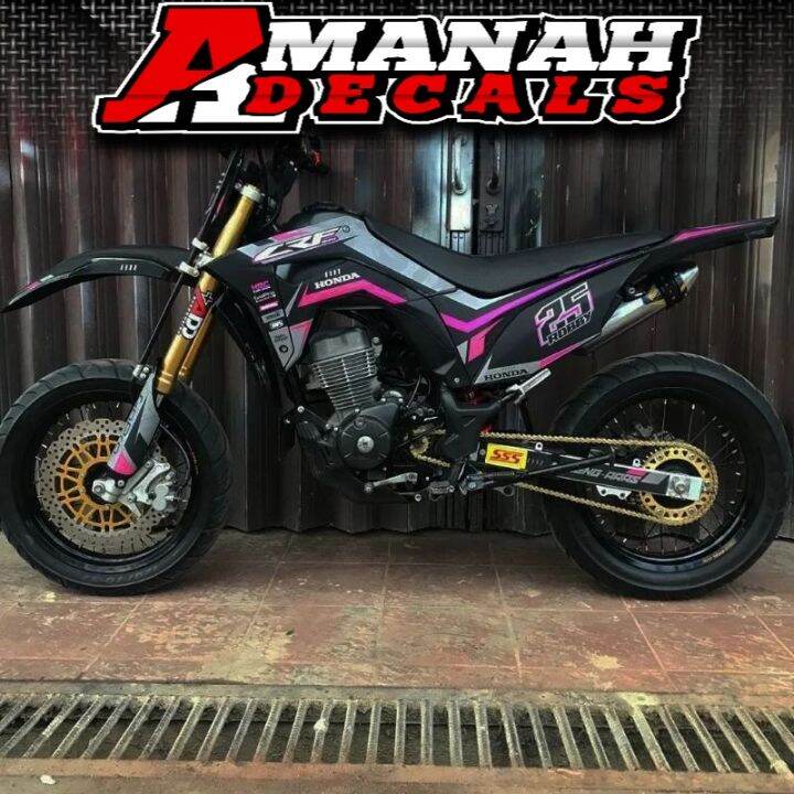 decal crf merah hitam supermoto | Lazada Indonesia