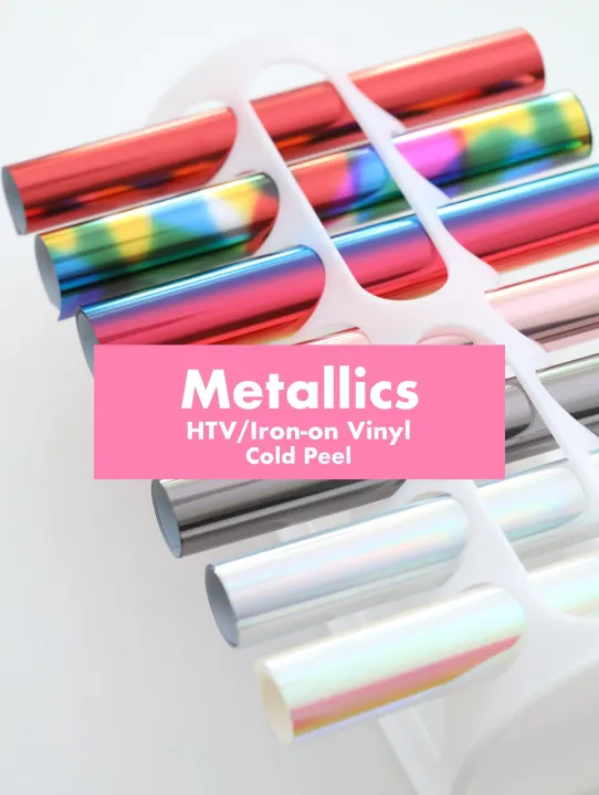 Metallic / Rainbow HTV Heat Transfer Iron-on Vinyl (Cold Peel)|10x12in ...