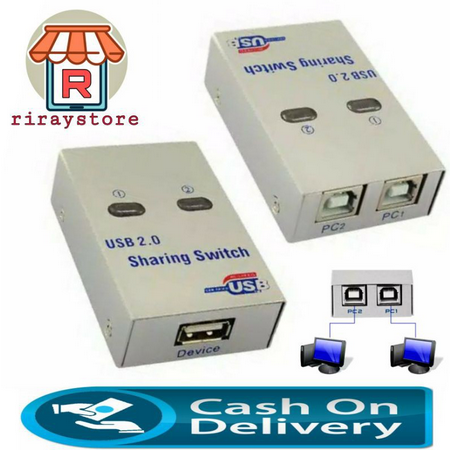 Auto Switch Usb Printer 2port Sharing Port printer 2 Cabang / sharing switcher printer NYK ...
