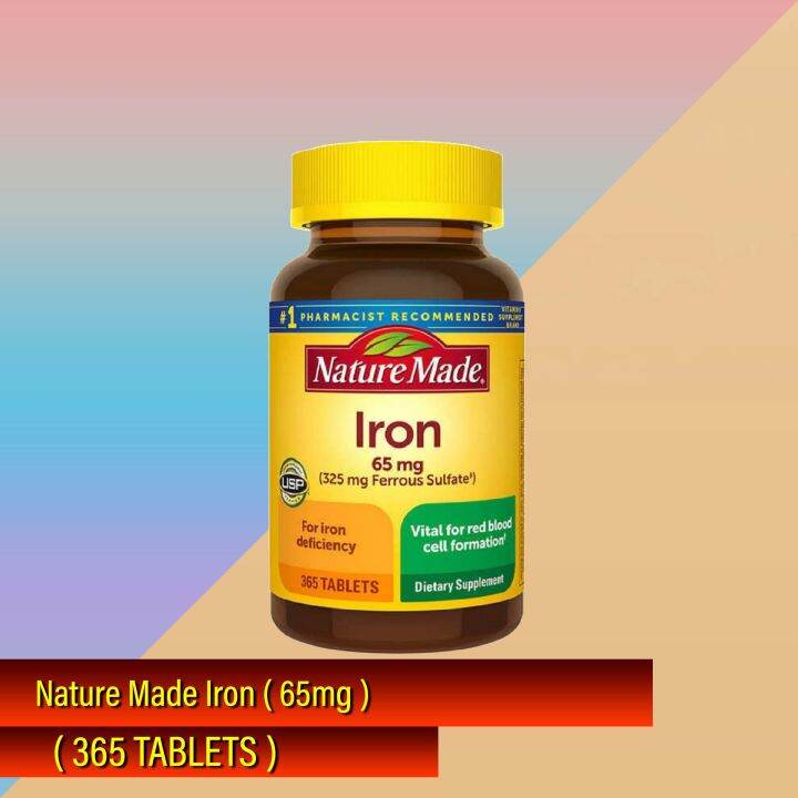 Nature Made Iron 65mg ( 365 Tablets ) | Lazada PH