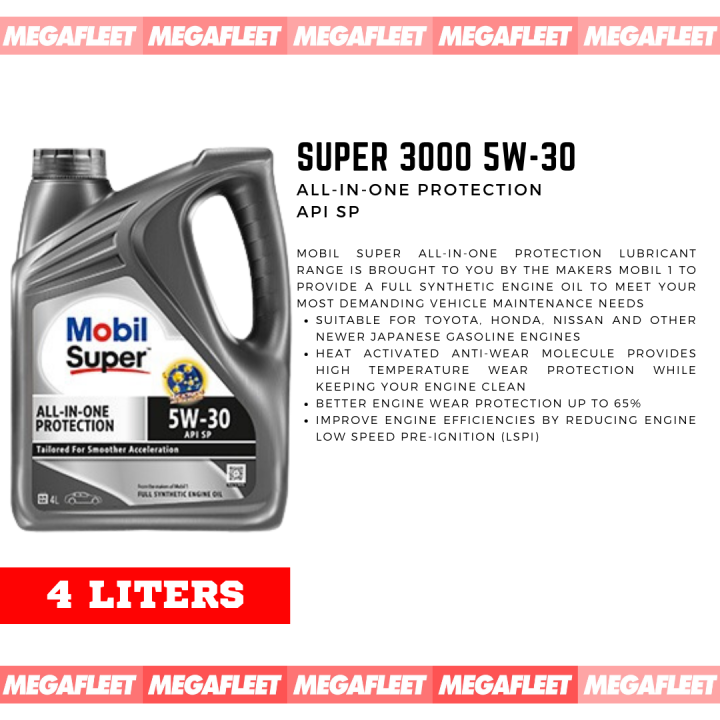 MOBIL SUPER 3000 5W-30 4 LITERS | Lazada PH