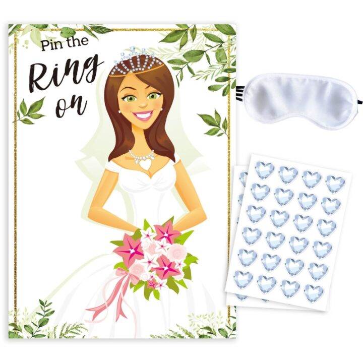 New arrival Bridal Shower Games Bachelorette Party Games Pin the Ring ...