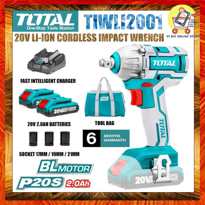 TOTAL TIWLI2001 20V LI-ION CORDLESS IMPACT WRENCH | Lazada