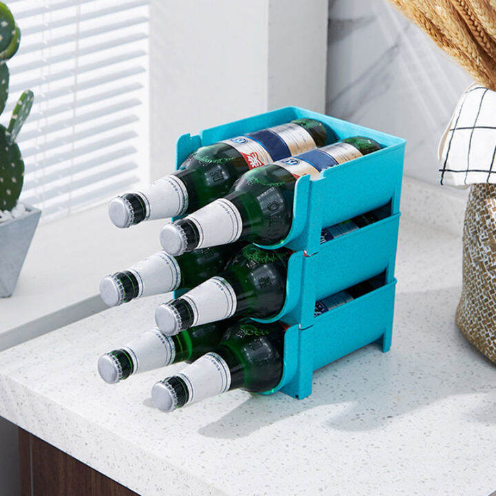 I Home Random Color Stackable Household Beverage Storage Rack Beer Can ...