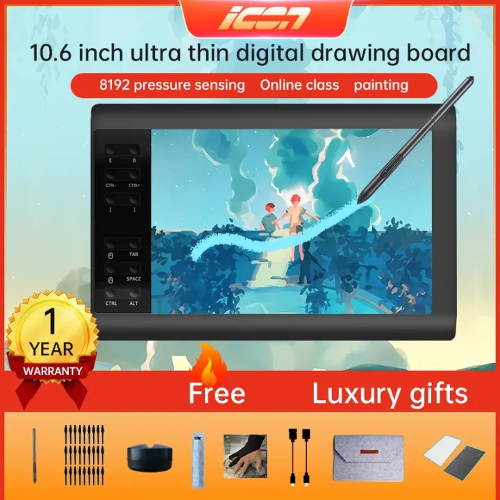 Drawing tablet 10.6 inch large size drawing board 8192 pressure level ...