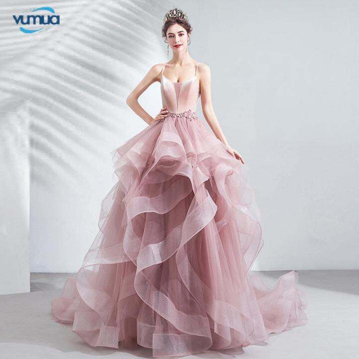 VUMUA Pink Wedding Dress Bride Marriage 2022 Gown For Bride Evening ...