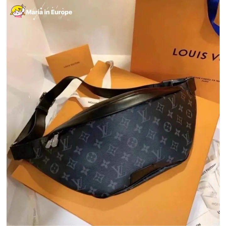 Maria LV /Louis Vuitton M46035 DISCOVERY PM Classic black and grey ...