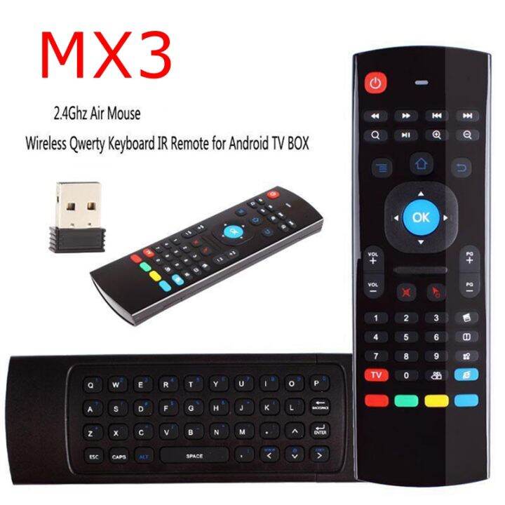 MX3 Air Mouse Smart Voice Remote Control 2.4G RF Wireless Keyboard For ...