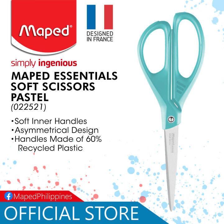 MAPED Essentials Soft Scissors | Gunting | Pastel | Soft Inner Handles ...