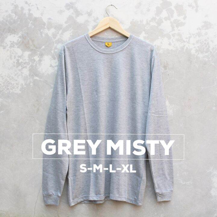 Kaos Polos Baju Panjang Pria Wanita ABU MISTY Murah Premium KAOS POLOS ... Kaos Polos Baju Panjang Pria Wanita ABU MISTY Murah Premium KAOS POLOS ...