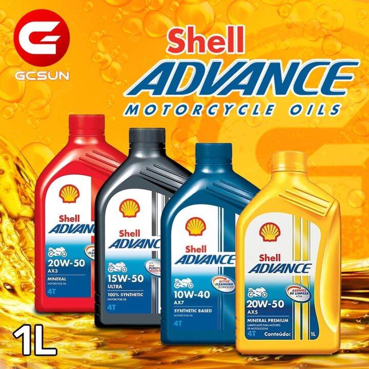 SHELL MOTORCYCLE OILS 1 LITERS - GCSUN Motorcycle Genuine Oil Scooter ...