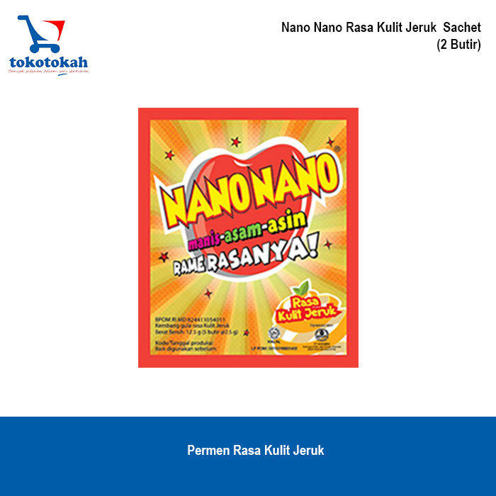NANO-NANO permen rame rasa kulit jeruk sachet produksi KONIMEX-10pcs ...